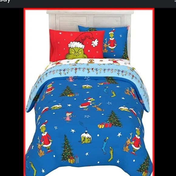 The Grinch | Bedding | Grinch By Dr Seuss Holiday Christmas 5 Pieces ...